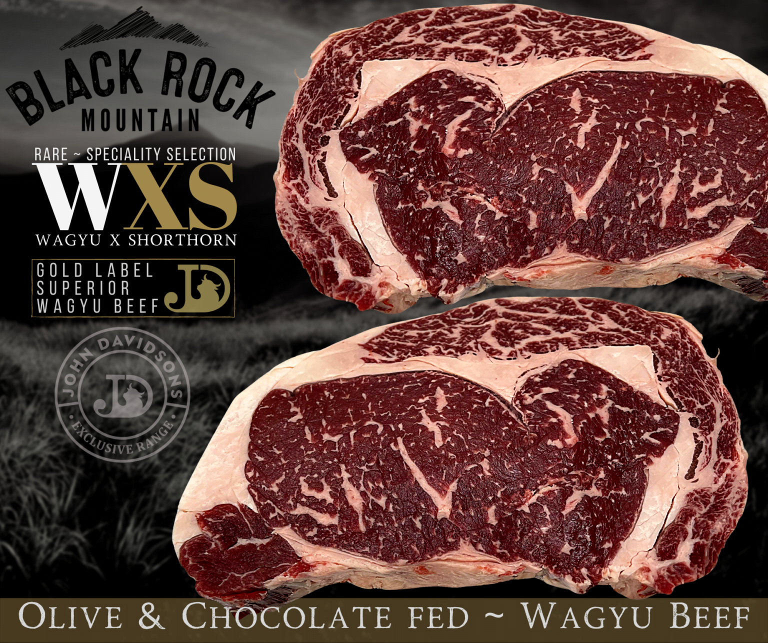 Ribeye Steak of Black Rock Mountain WXS Wagyu GOLD - John Davidsons