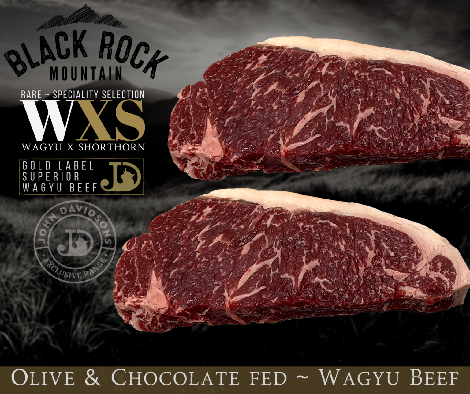 Sirloin Steak of Black Rock Mountain Wagyu GOLD - John Davidsons