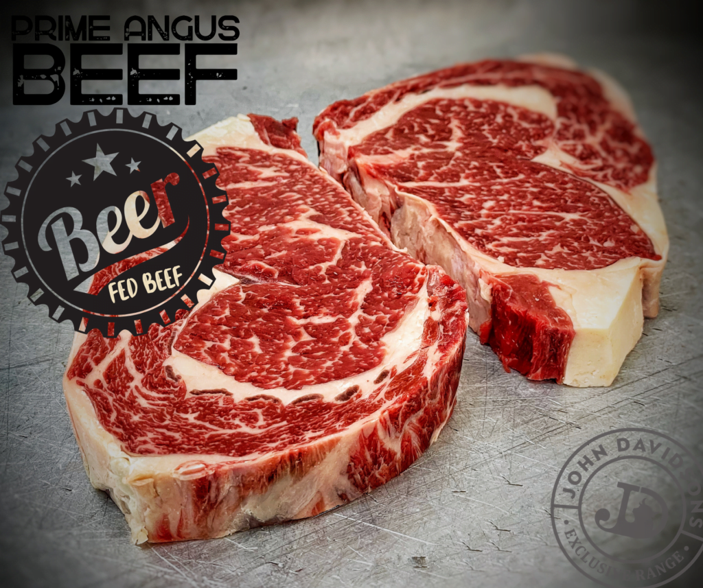 Prime Angus Beer Fed Ribeye Steak - John Davidsons