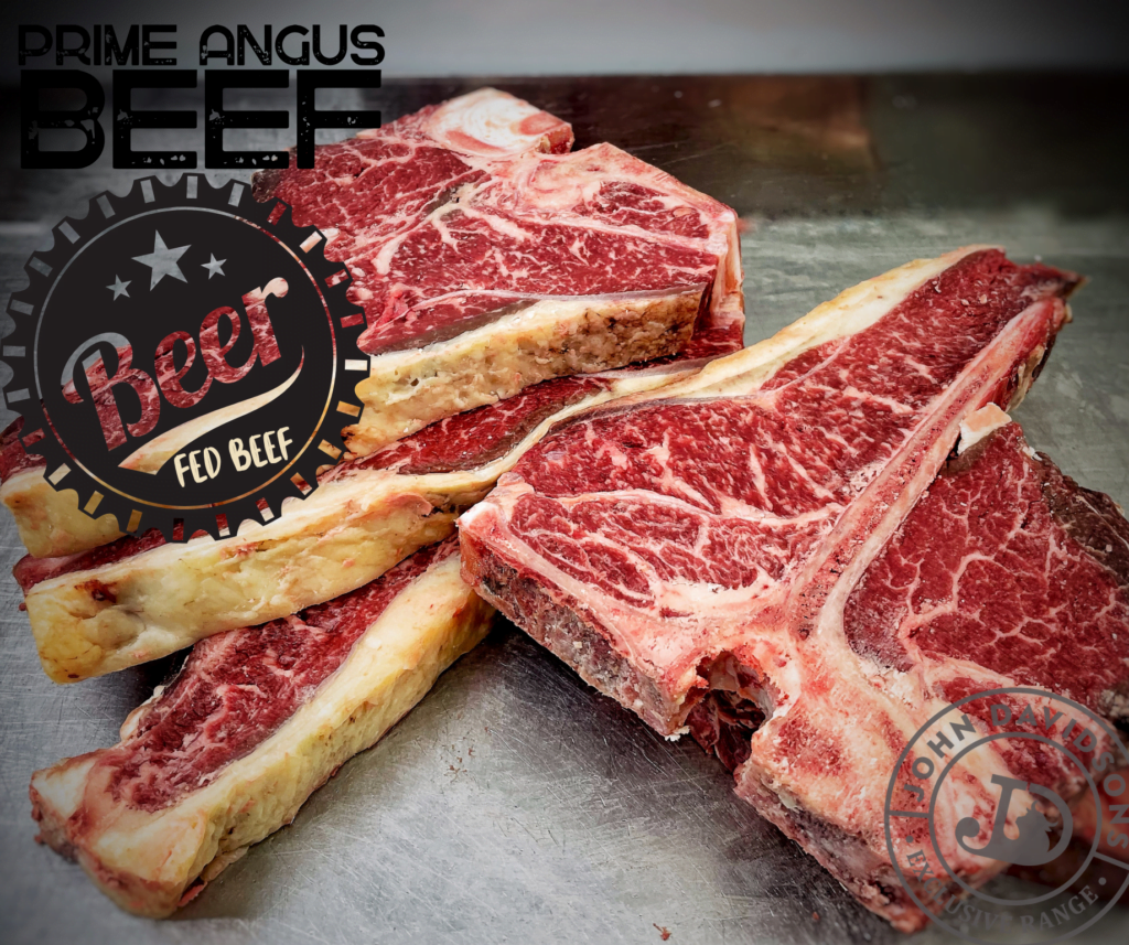 Prime Angus Beer Fed Porterhouse Steak - John Davidsons