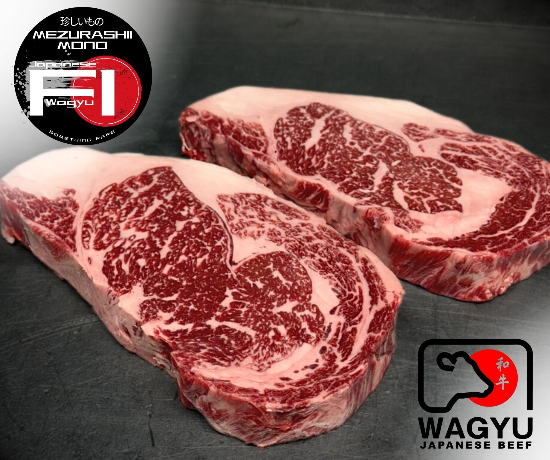Japanese F1 Mezurashii Wagyu Ribeye Steak - John Davidsons